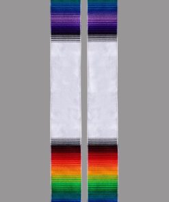 White Rainbow Sash - Sarape Sashes